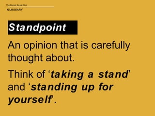 Burnet News Club resource - Glossary | PPT