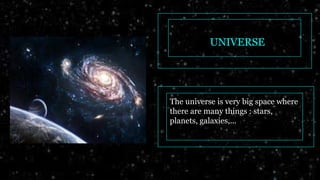 Glossary: THE UNIVERSE | PPT