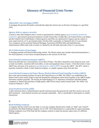 Glossary financial-crisis-terms | PDF