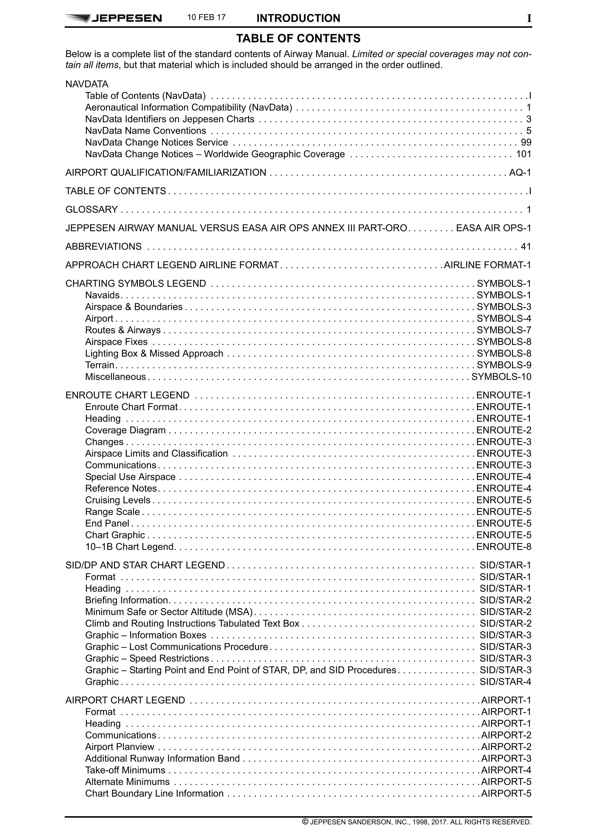 Jeppesen Glossary legends 2016 | PDF