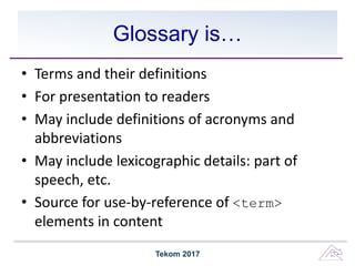 Can I Have a Word: Managing Shared Glossaries and References to Terms ...