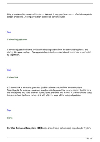 Glossary of Carbon Terms | PDF
