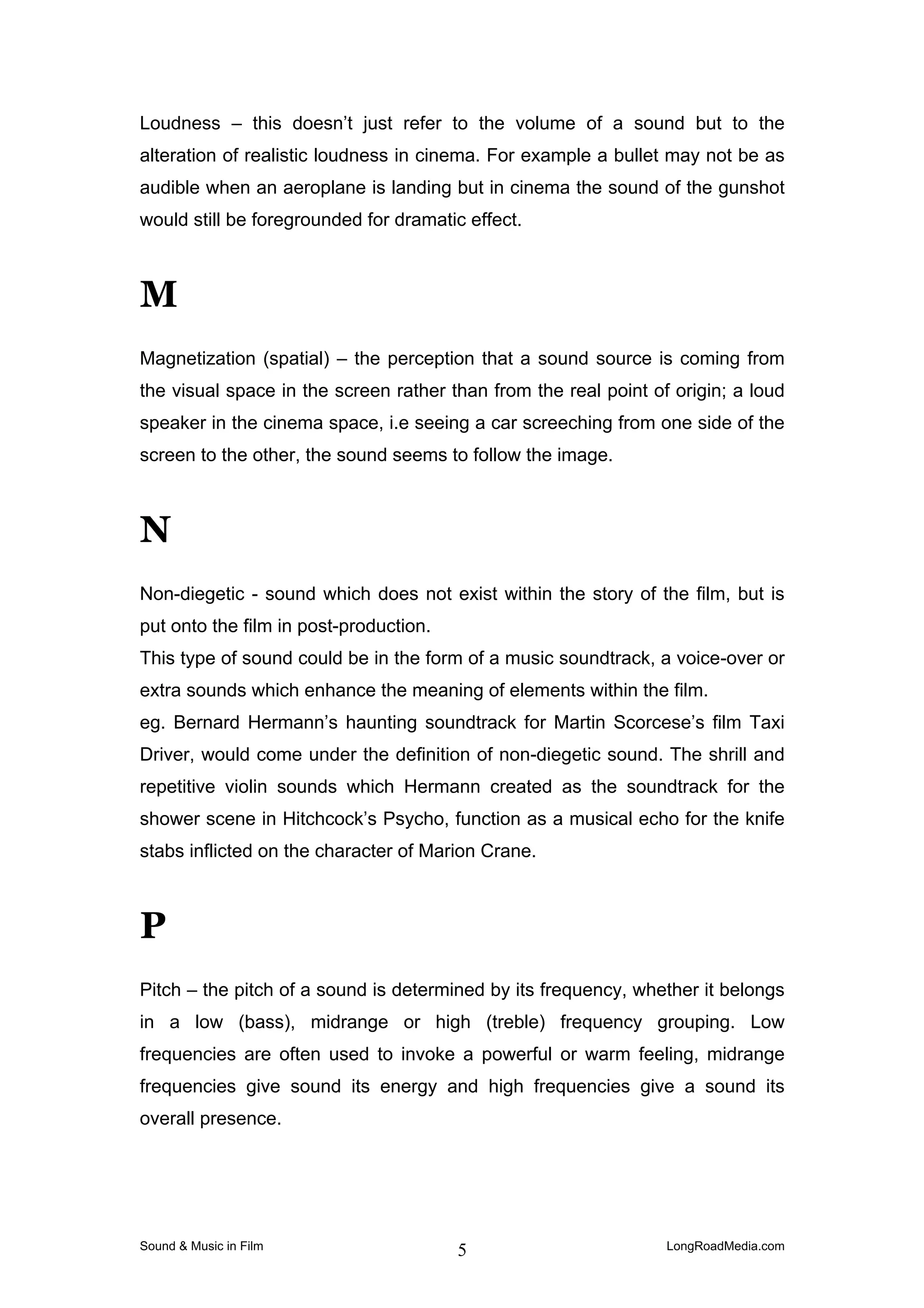 Glossary Sound And Music In Film | PDF