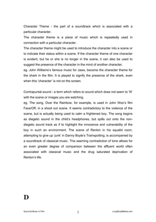 Glossary Sound And Music In Film | PDF