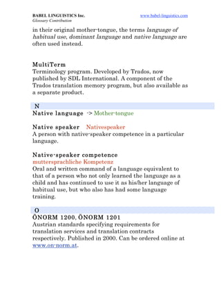 Glossary Translation | PDF | Desktop Publishing | Computer Software and ...