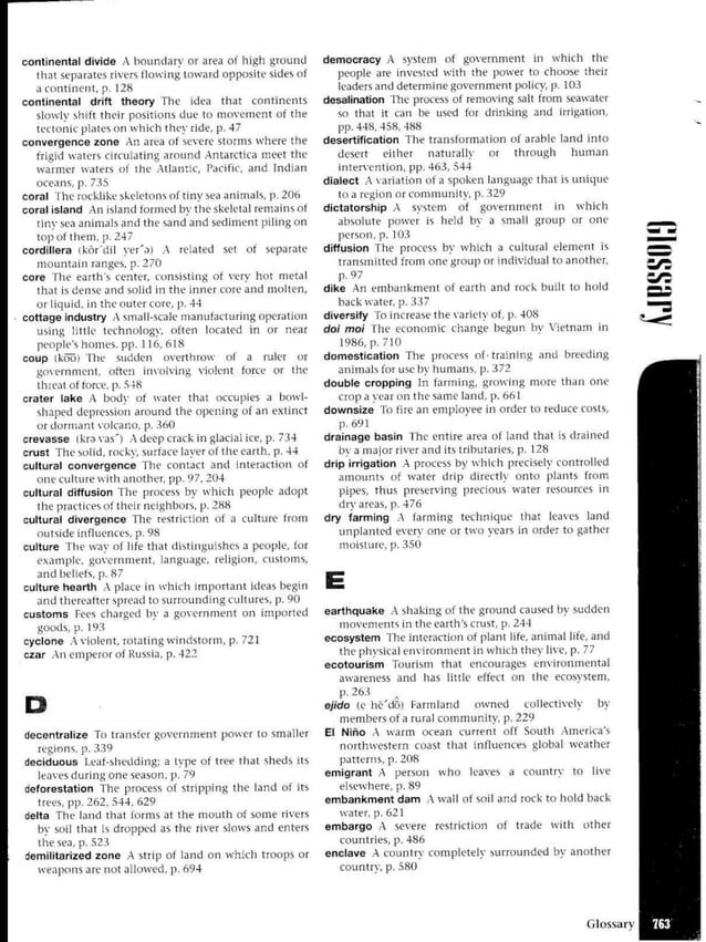 Glossary world geography | PDF