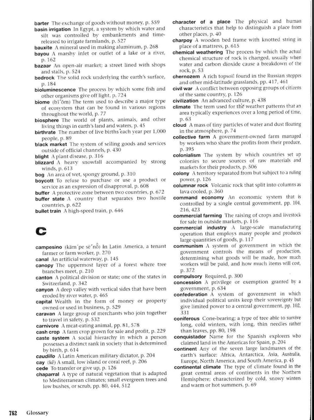 Glossary for World Geography | PDF