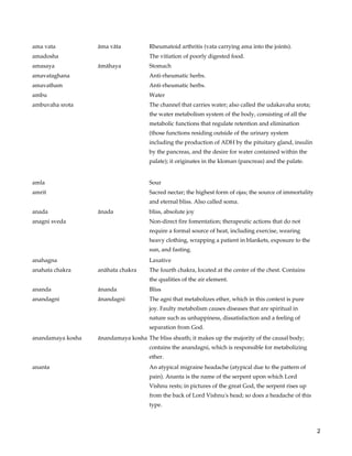 Glossary ayurveda | PDF