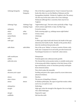 Glossary ayurveda | PDF