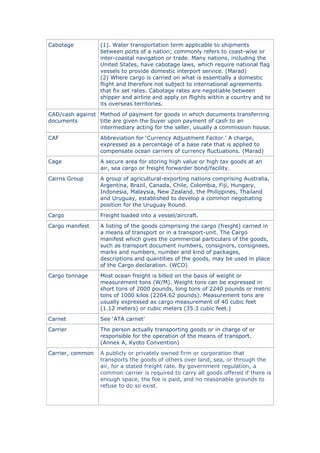 Glossary customs trade_terms for harmonized system oci 2 | PDF