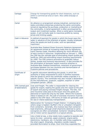 Glossary customs trade_terms for harmonized system oci 2 | PDF