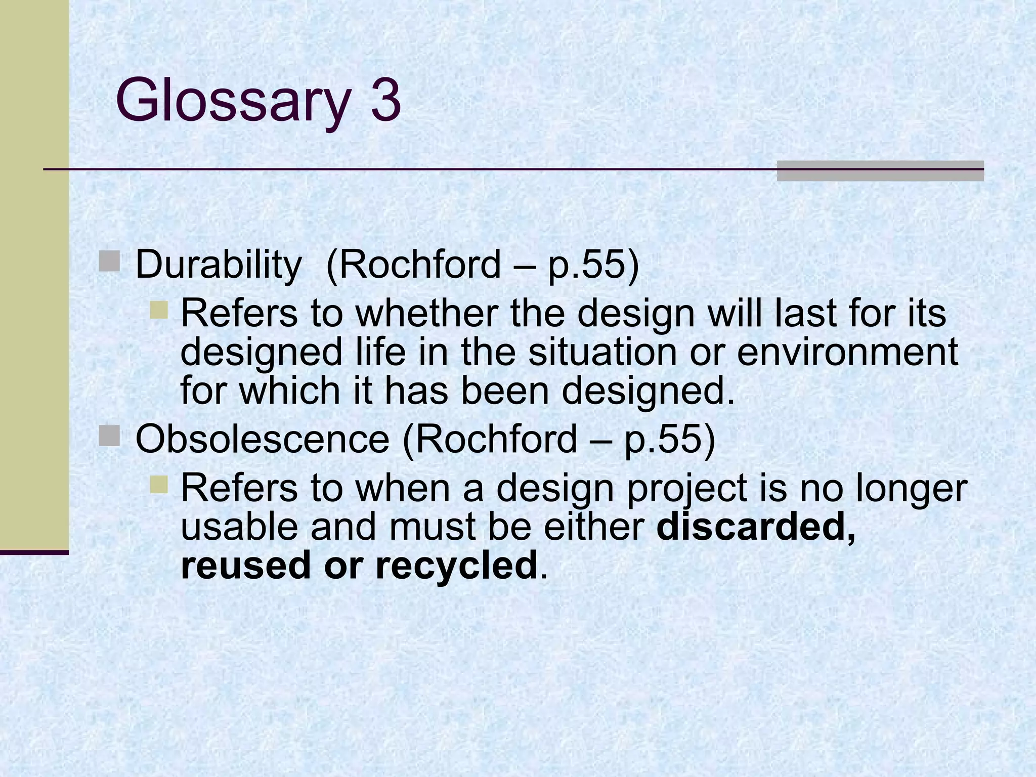 Glossary of Design terms | PPT