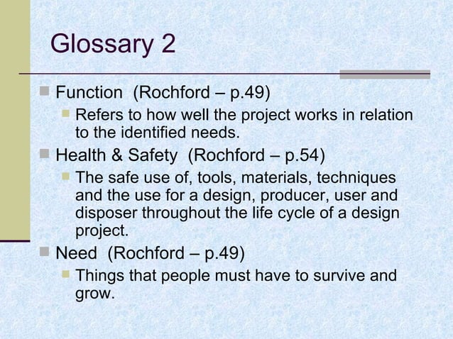 Glossary of Design terms | PPT