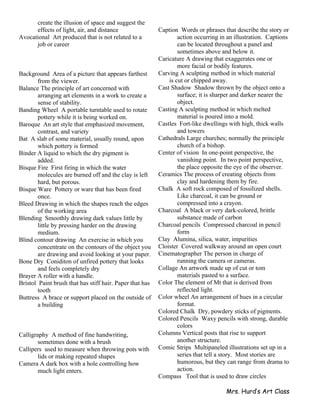 Basic Art Vocabulary | DOC