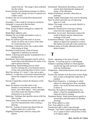 Basic Art Vocabulary | DOC