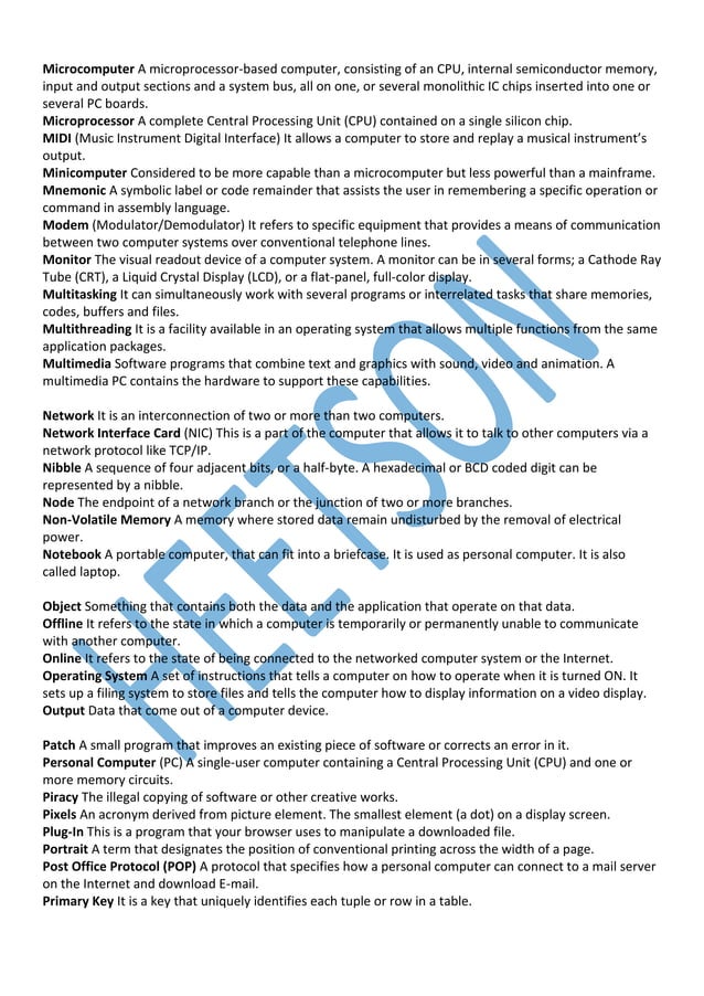 Computer Glossary A to Z Terminology, Vocabulary | PDF | Databases | Computer Software and ...