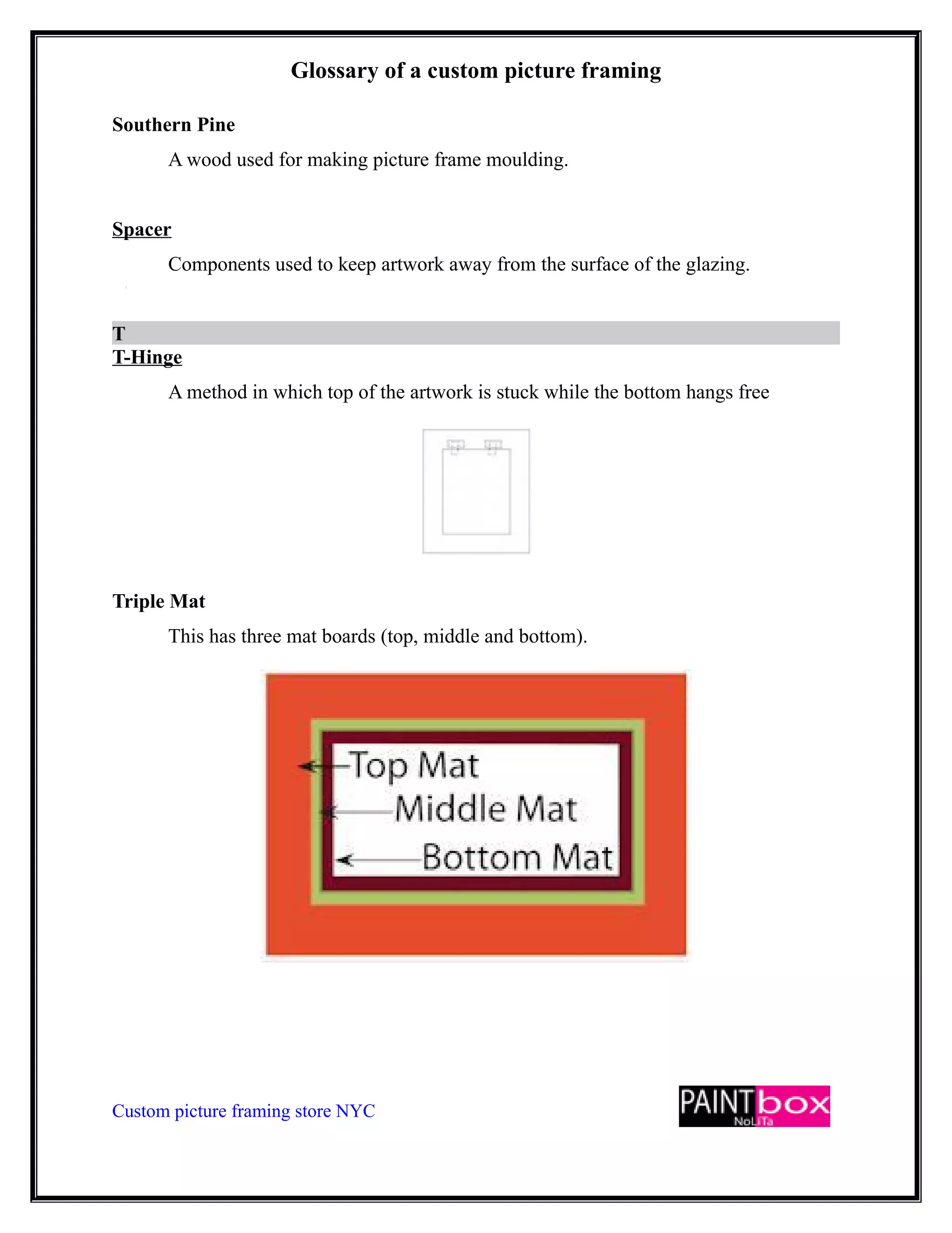 Elements of custom picture framing | PDF | Chemistry | Science