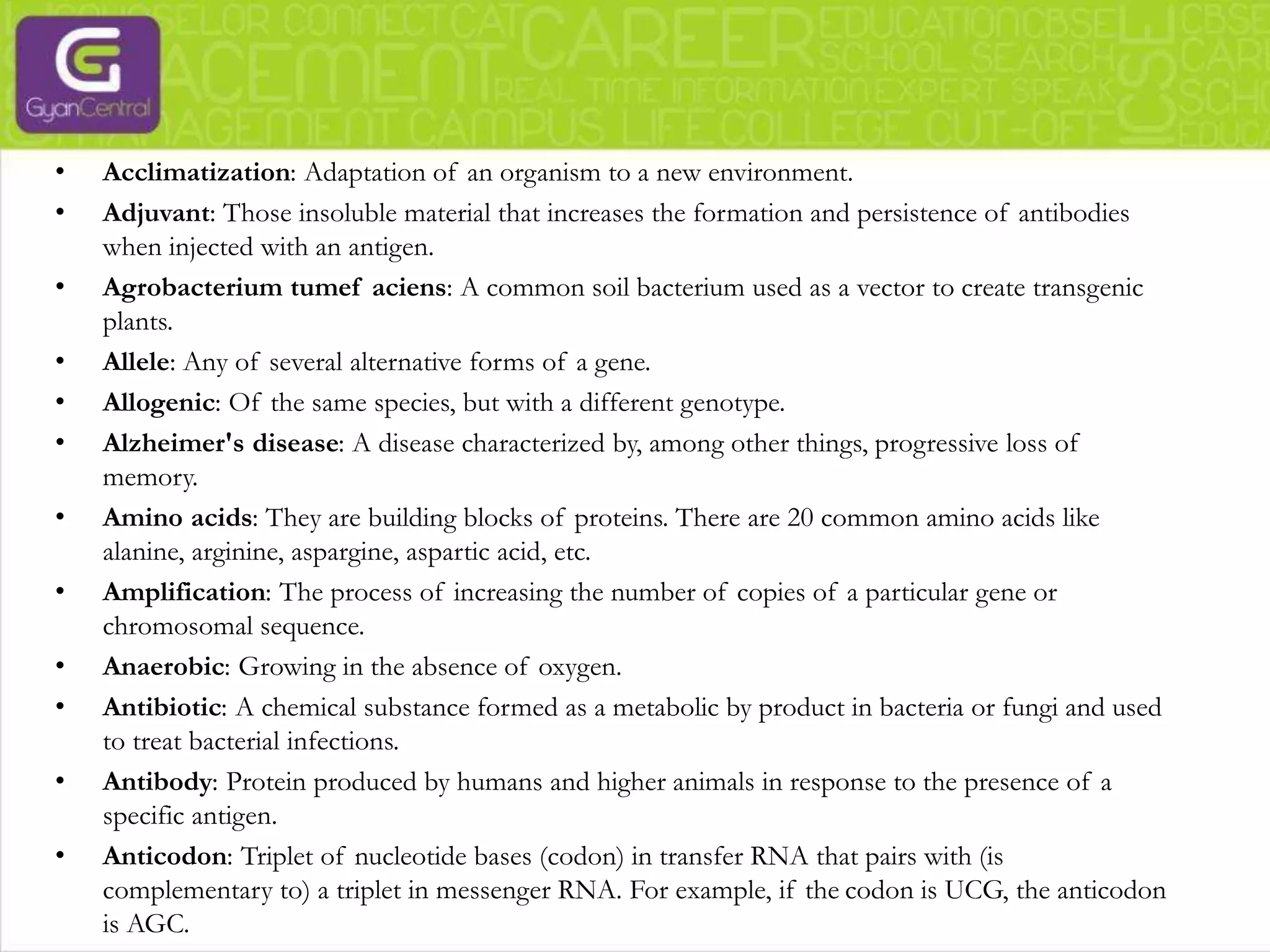 Glossary of biotechnology | PPT