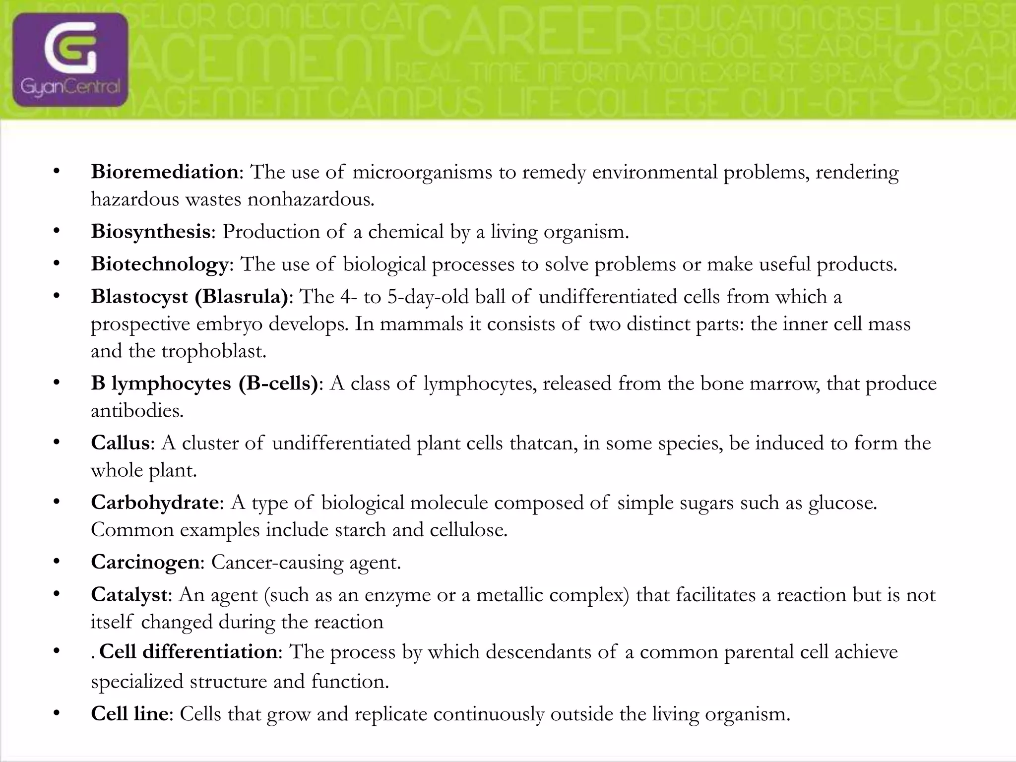 Glossary of biotechnology | PPTX