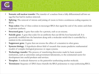 Glossary of biotechnology | PPTX