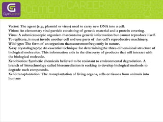 Glossary of biotechnology | PPTX