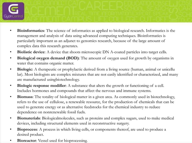 Glossary of biotechnology | PPT