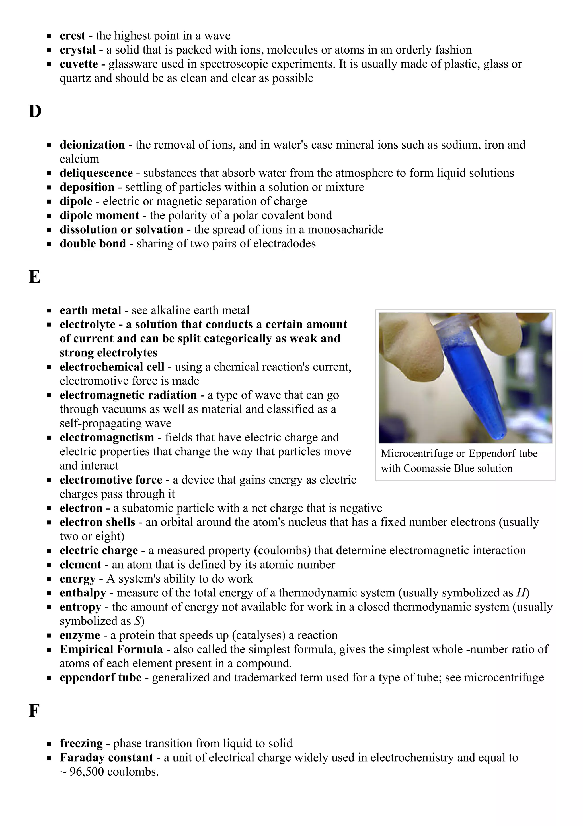 Glossary of chemistry terms wikipedia, the free encyclopedia | PDF