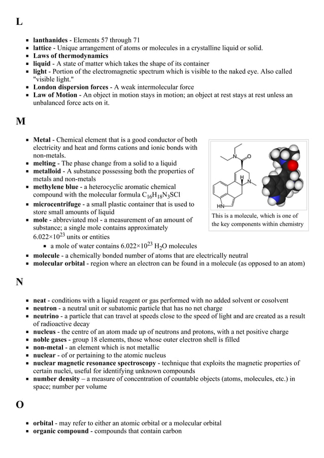 Glossary of chemistry terms wikipedia, the free encyclopedia | PDF