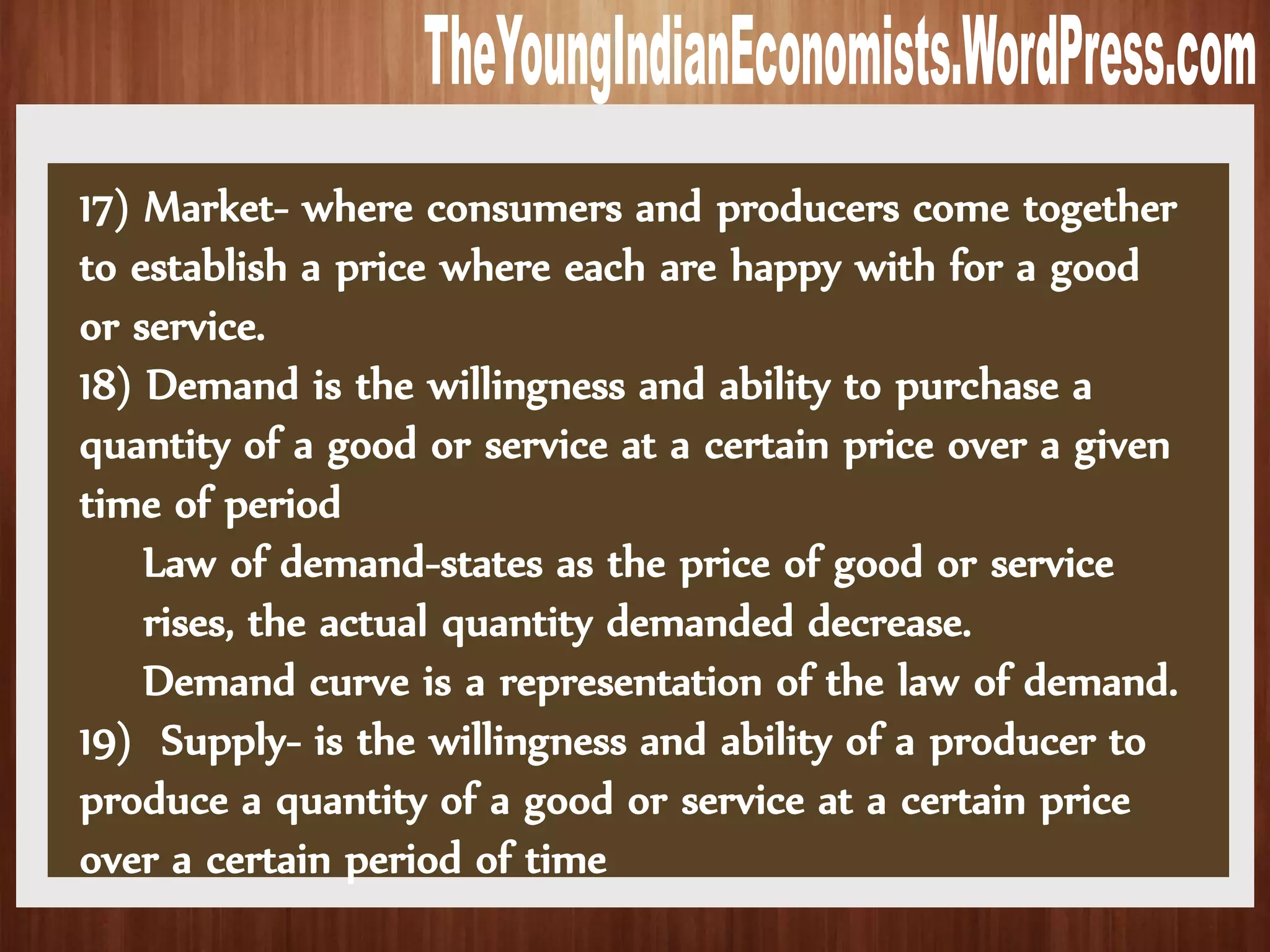 Glossary of Economic terms | PDF