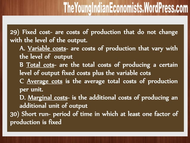 Glossary of Economic terms | PPT