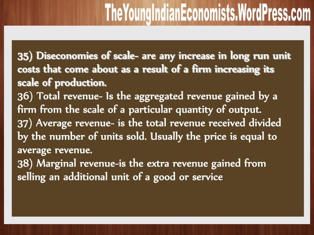 Glossary of Economic terms | PPT