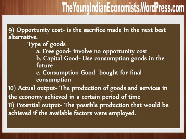 Glossary of Economic terms | PPT