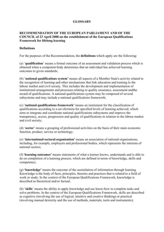 Glossary of education terms ec | PDF