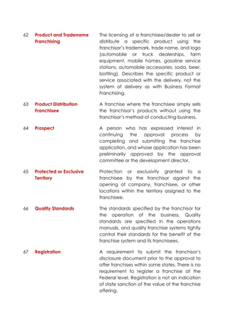 Glossary of Franchise Terms | PDF