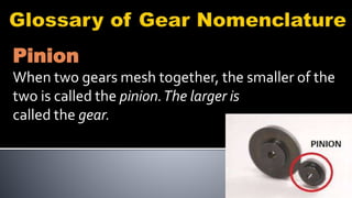 Glossary of gear nomenclature | PPTX