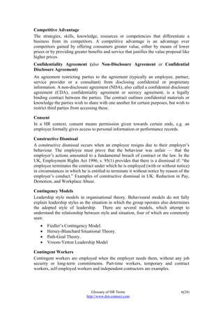 HR Terms | PDF