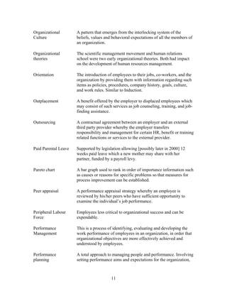 Glossary of hr terms | PDF