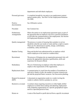 Glossary of hr terms | PDF