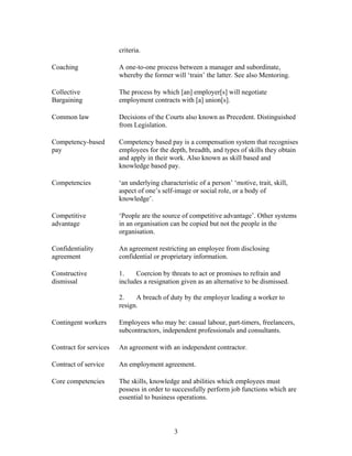 Glossary of hr terms | PDF