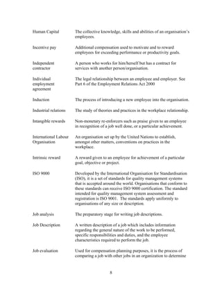 Glossary of hr terms | PDF