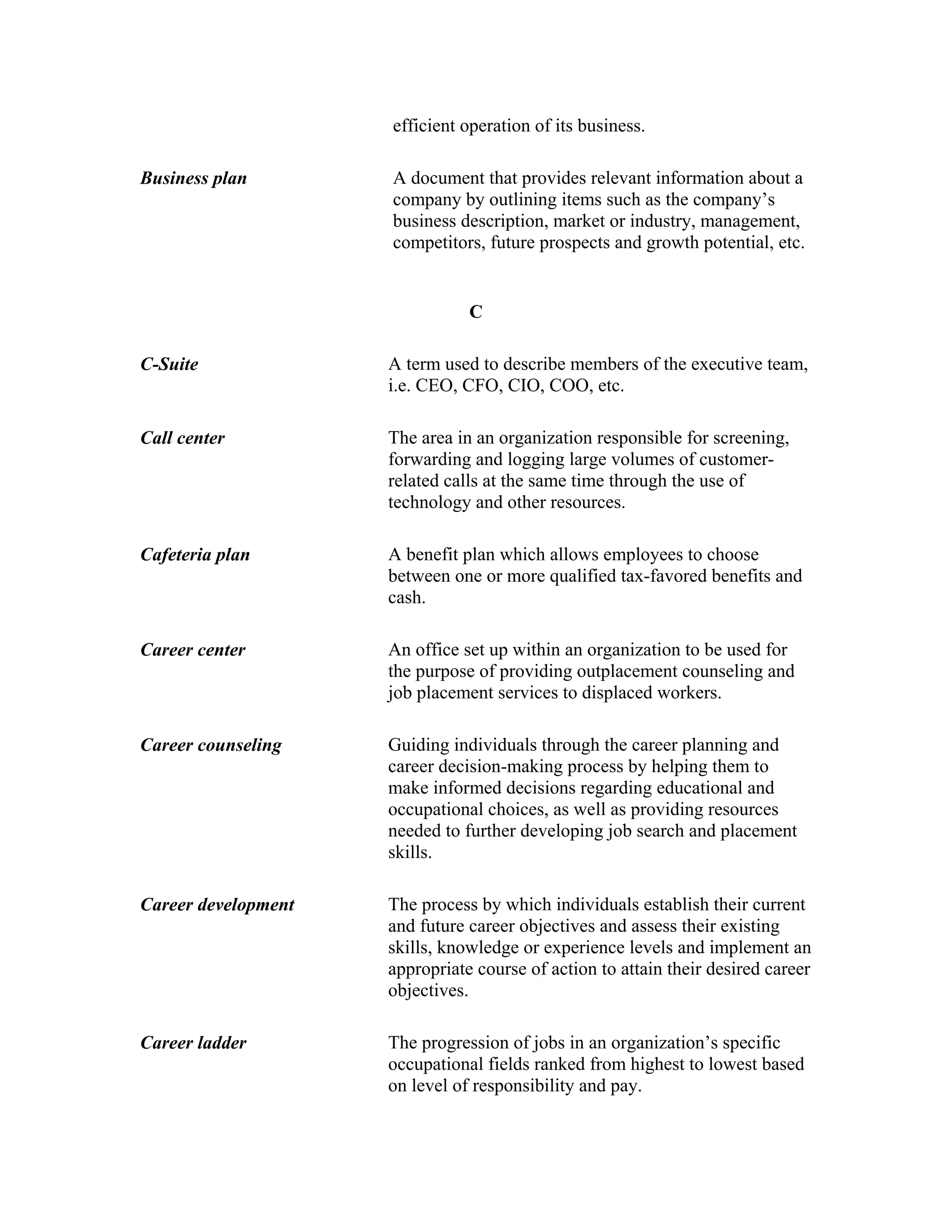 Glossary of human resources terms | PDF