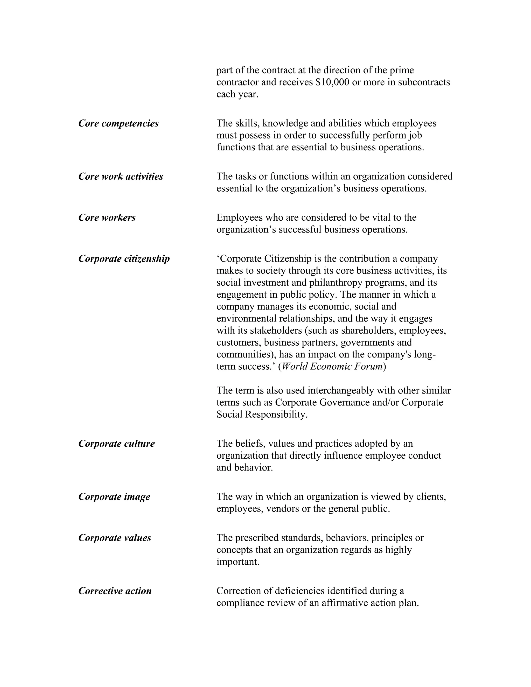 Glossary of human resources terms | PDF