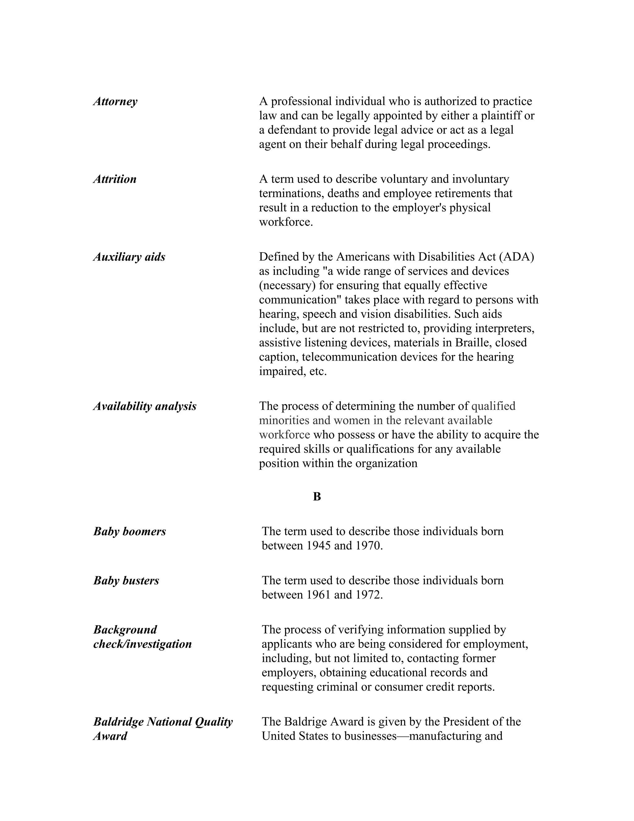 Glossary of human resources terms | PDF