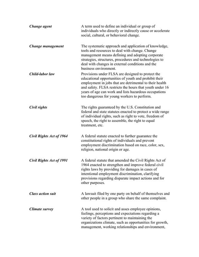 Glossary of human resources terms | PDF