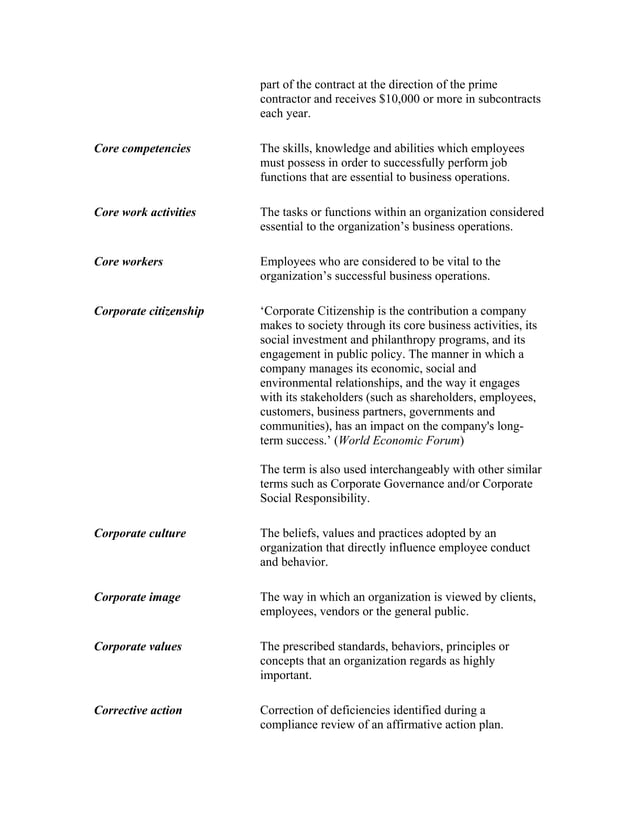 Glossary of human resources terms | PDF