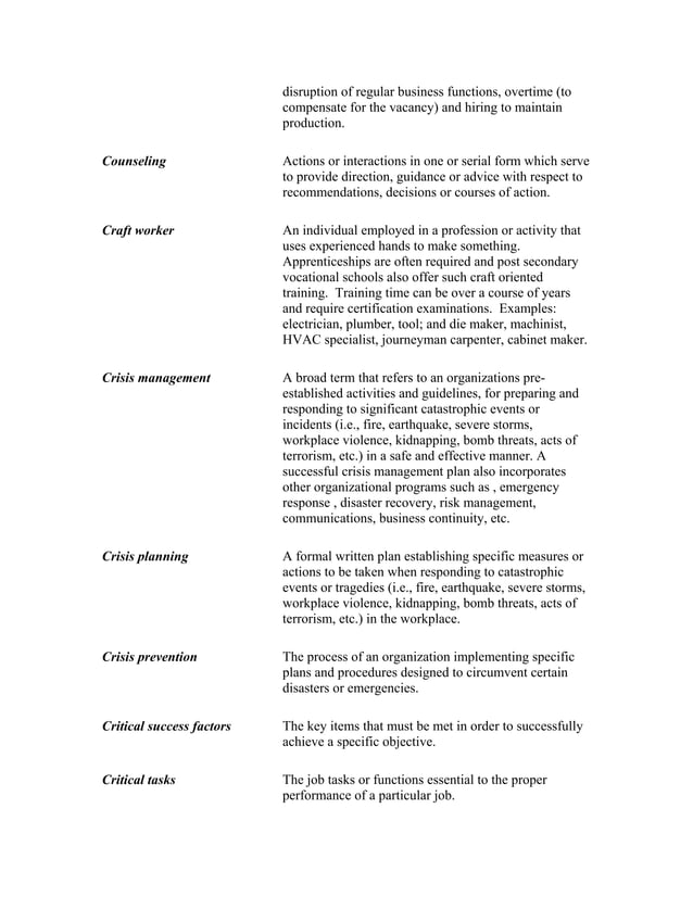 Glossary of human resources terms | PDF