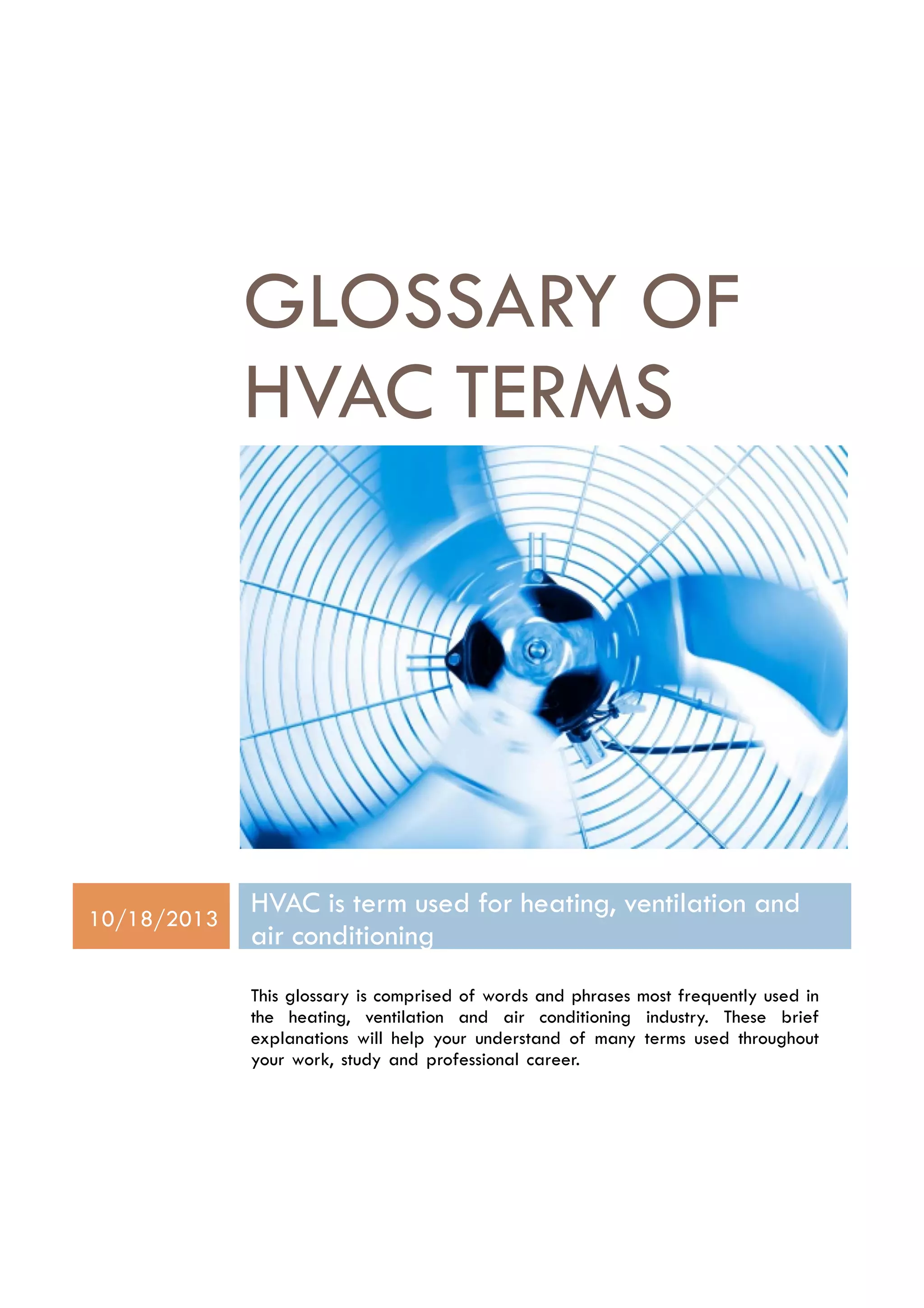 Glossary of HVAC Terms | PDF