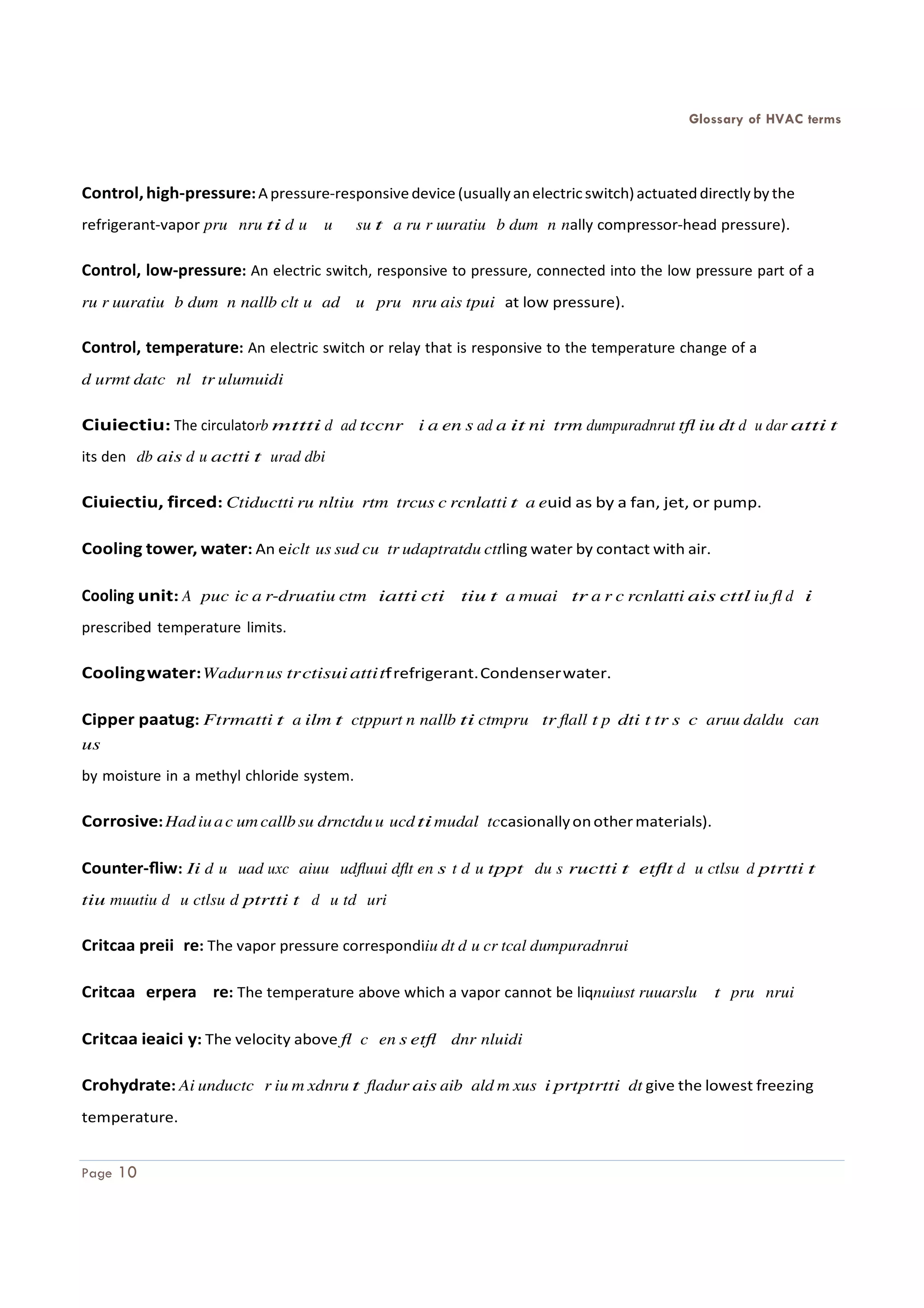 Glossary of HVAC Terms | PDF