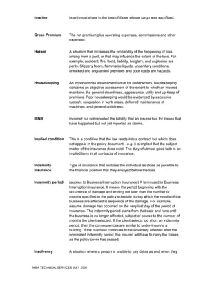 Glossary of insurance_terms a-z | PDF | Motor Insurance | Insurance