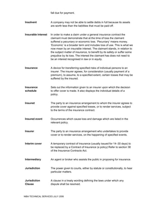 Glossary of insurance_terms a-z | PDF